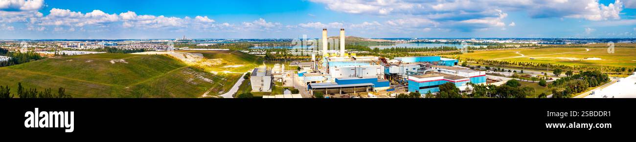 Aerial print panorama Miami Doral shut down incinerator and landfill ...