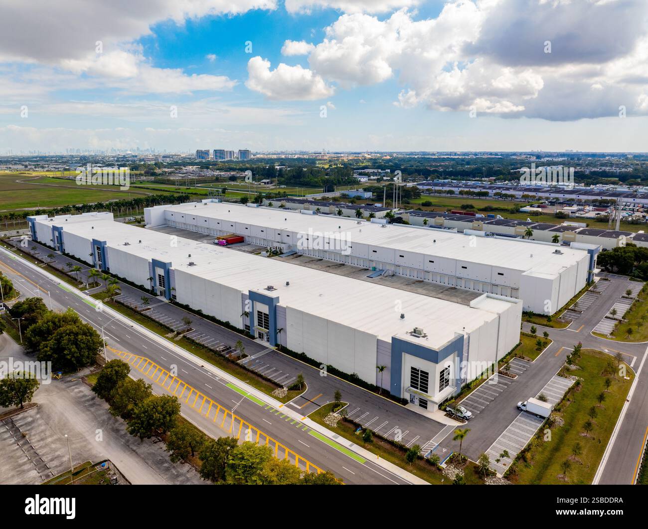 Aerial photo warehouses in Doral Miami Florida 2025 Stock Photo - Alamy
