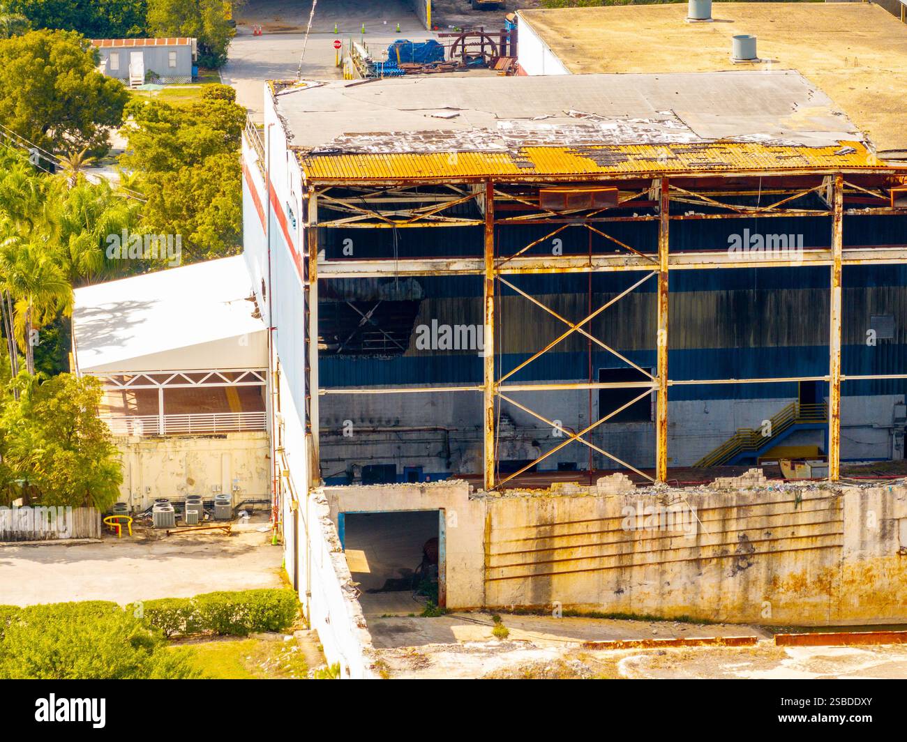 Aerial inspection photo Doral Miami Florida incinerator aftermath fire ...