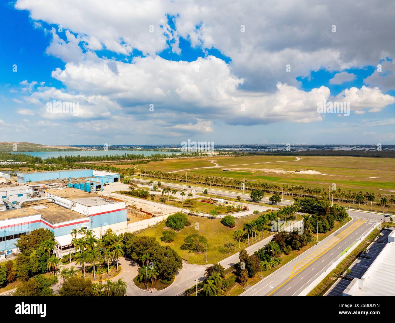 Aerial photo landfill Miami Dade and Doral incinerator Stock Photo - Alamy