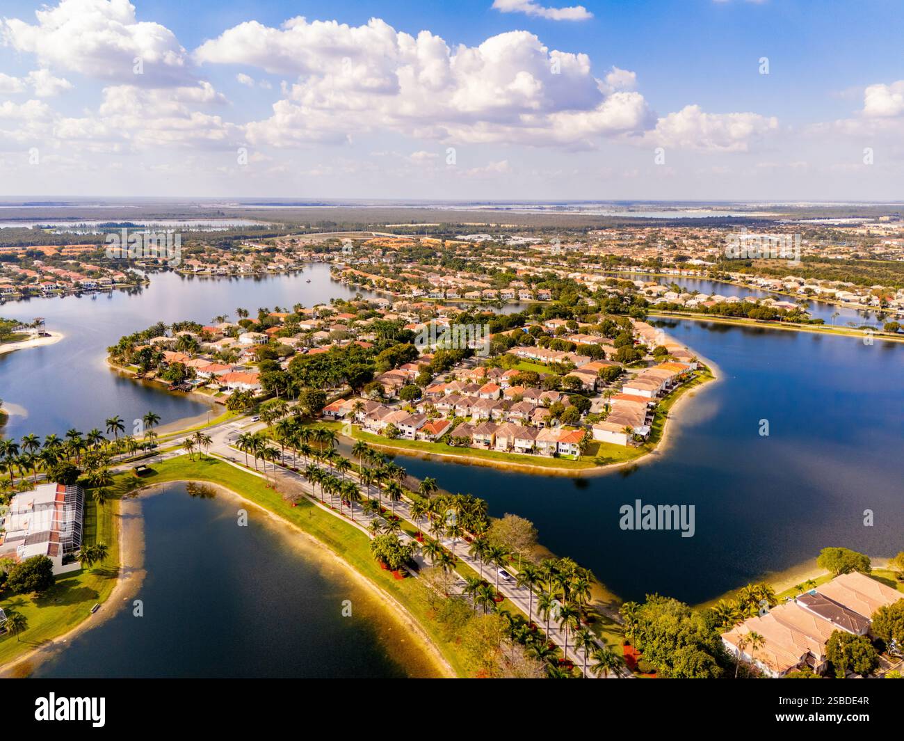Upscale neighborhoods in Doral Miami Florida Stock Photo - Alamy