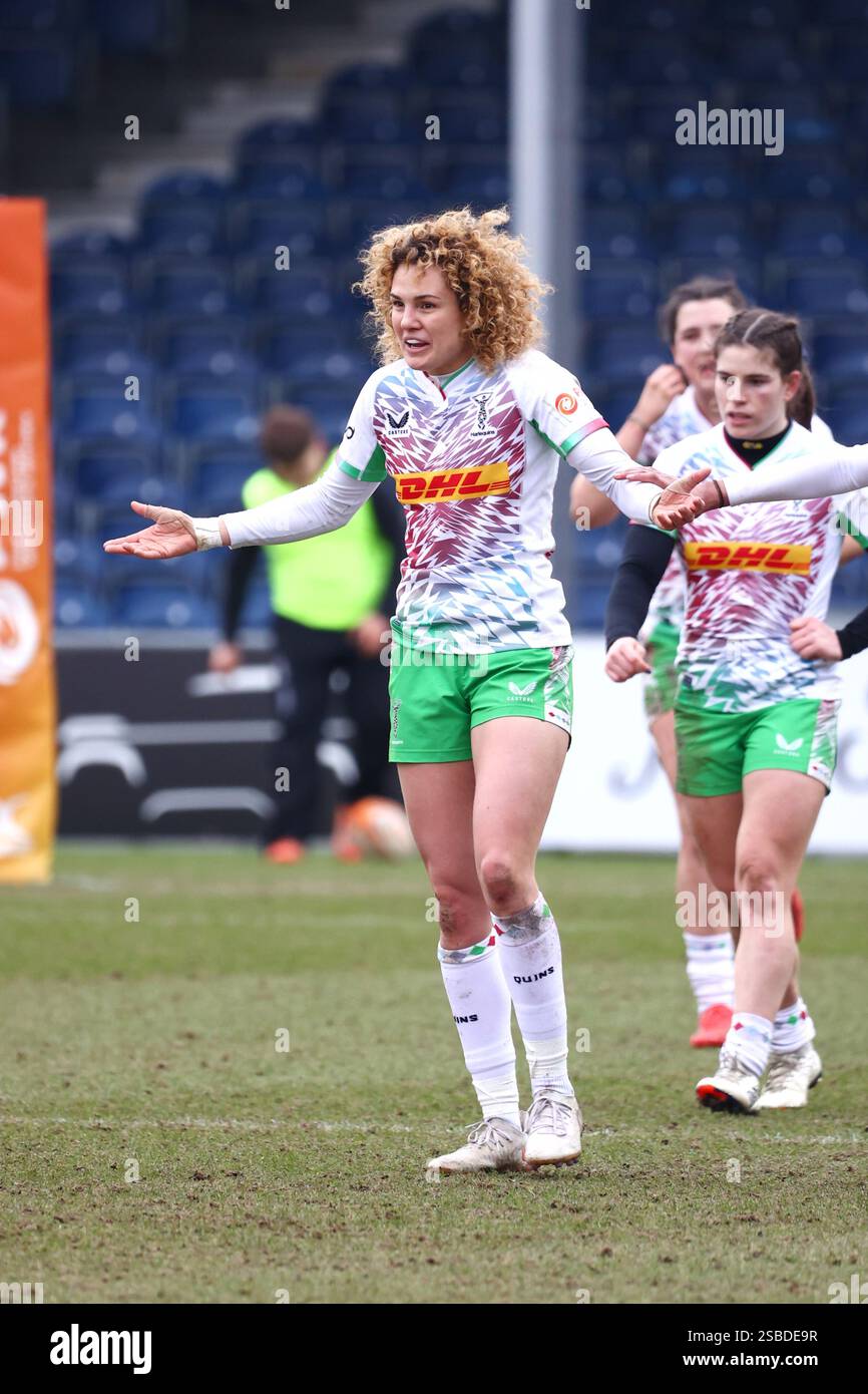 Exeter, Devon, UK. 2nd Feb, 2025. PWR Professional Women's Rugby Exeter ...