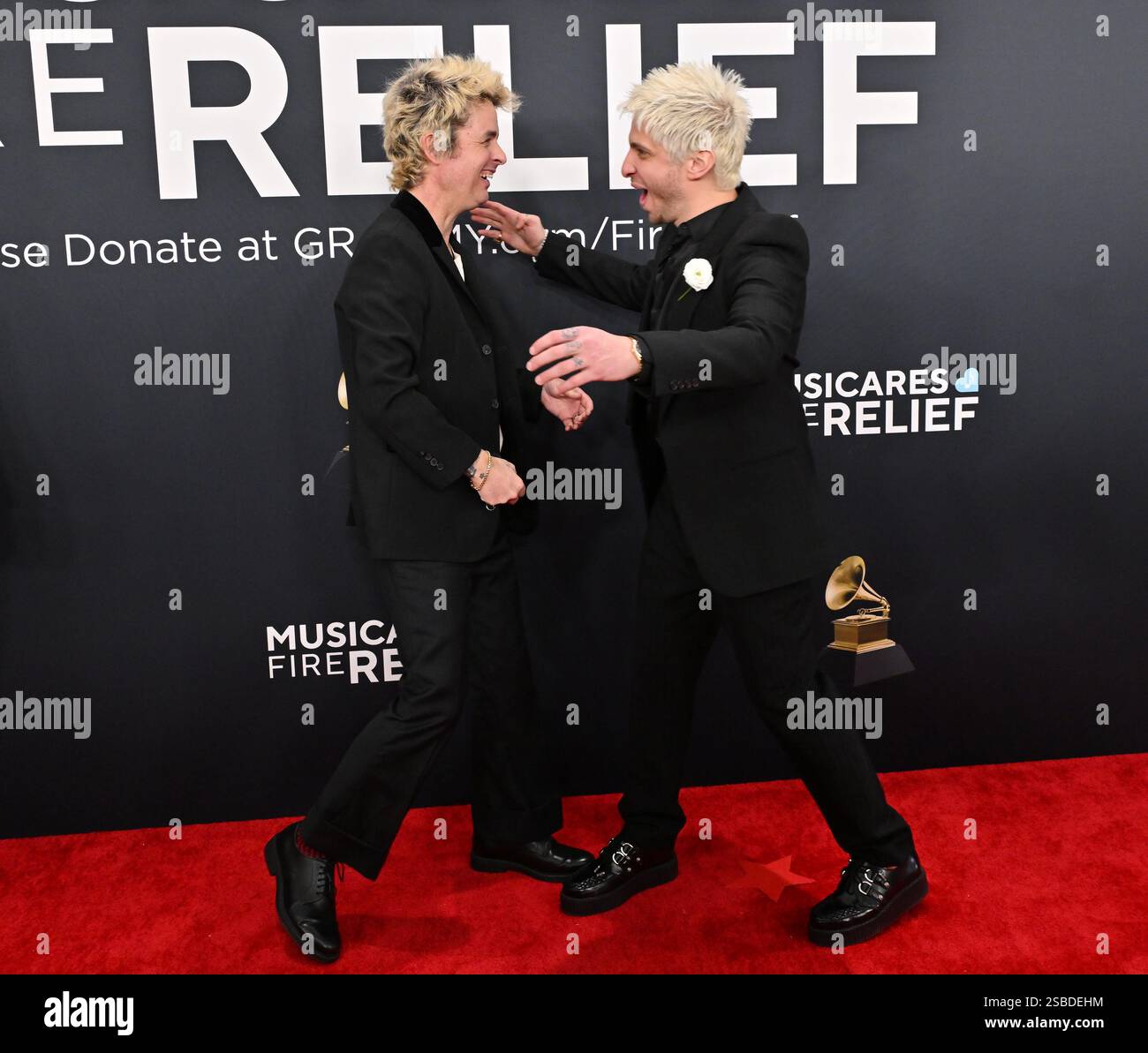 Los Angeles, USA. 02nd Feb, 2025. Billie Joe Armstrong and Chris Watt ...