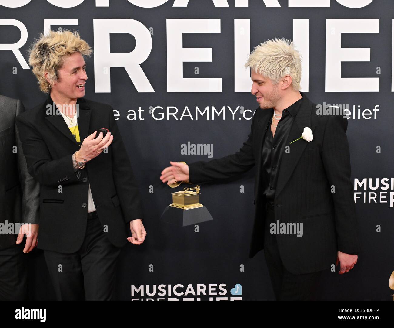 Los Angeles, USA. 02nd Feb, 2025. Billie Joe Armstrong and Chris Watt ...