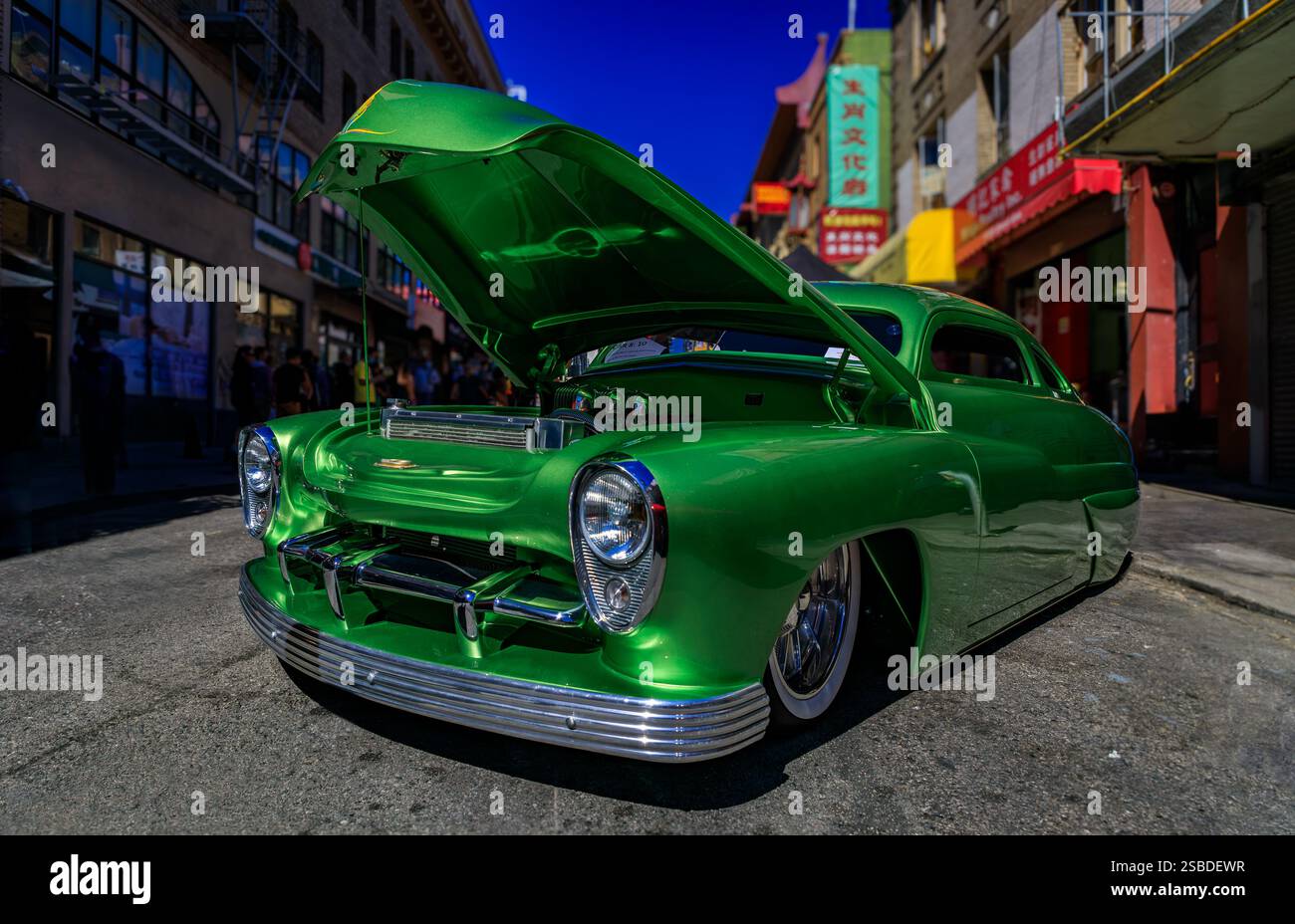 San Francisco, USA - September 24, 2022: A green 1949 Mercury Eight ...