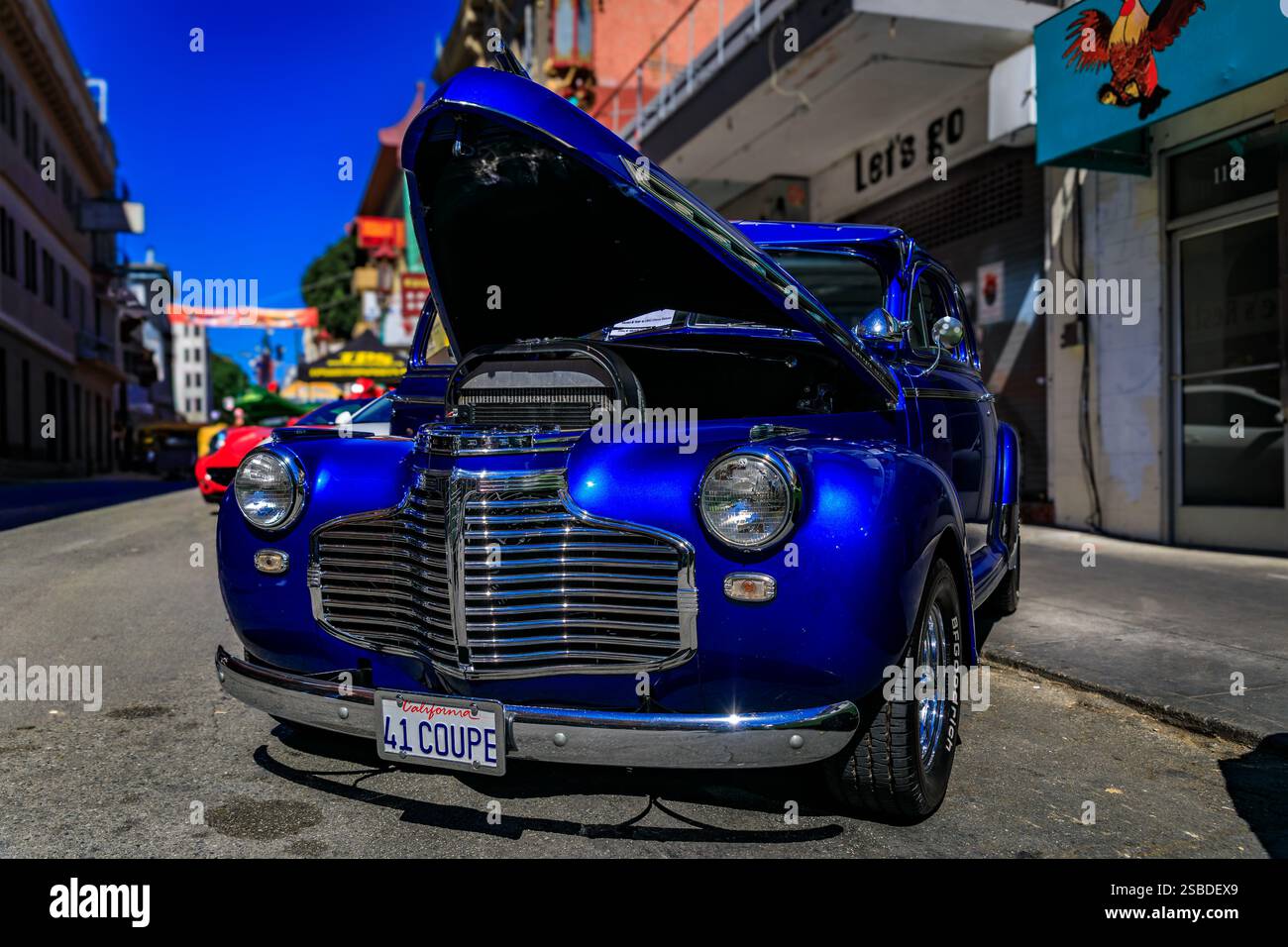 San Francisco, USA - September 24, 2022: Blue 1941 Chevrolet Coupe ...