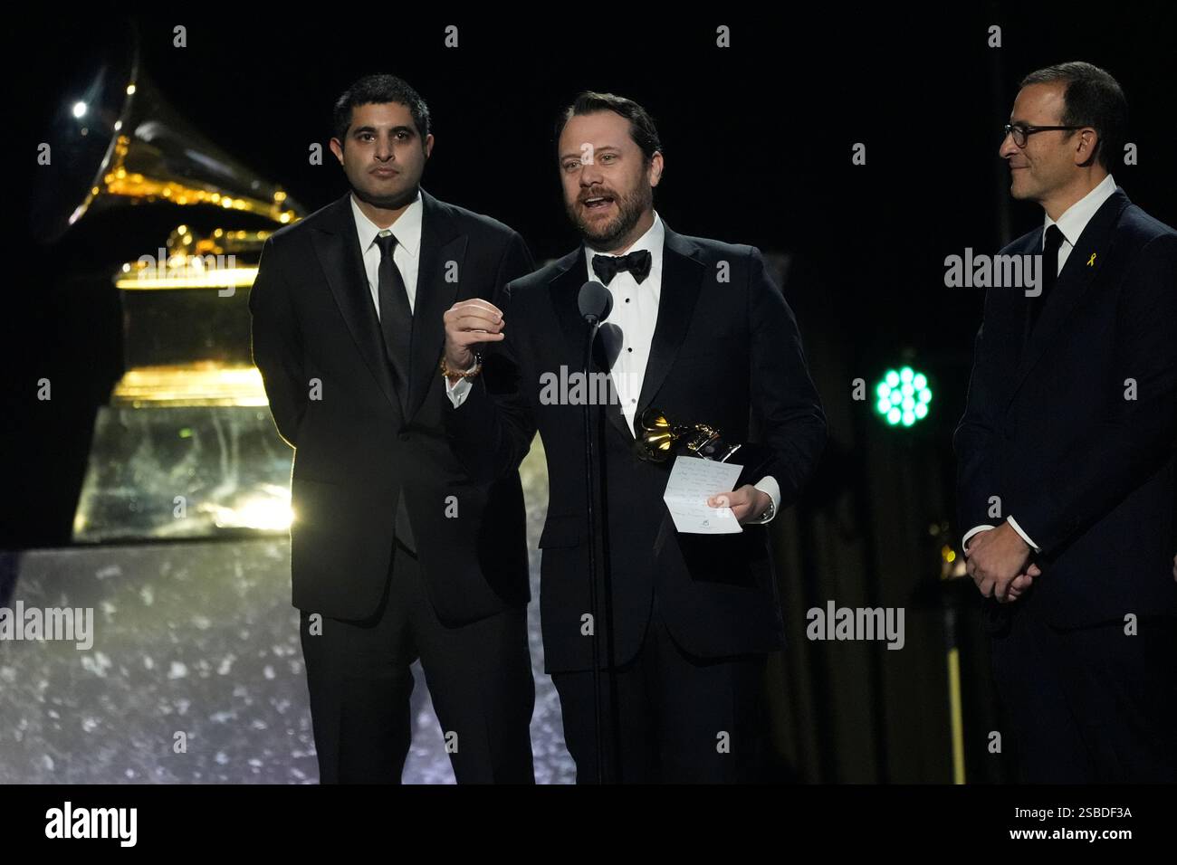Kabir Sehgal, left, and Jason Carter accepts the award for best ...