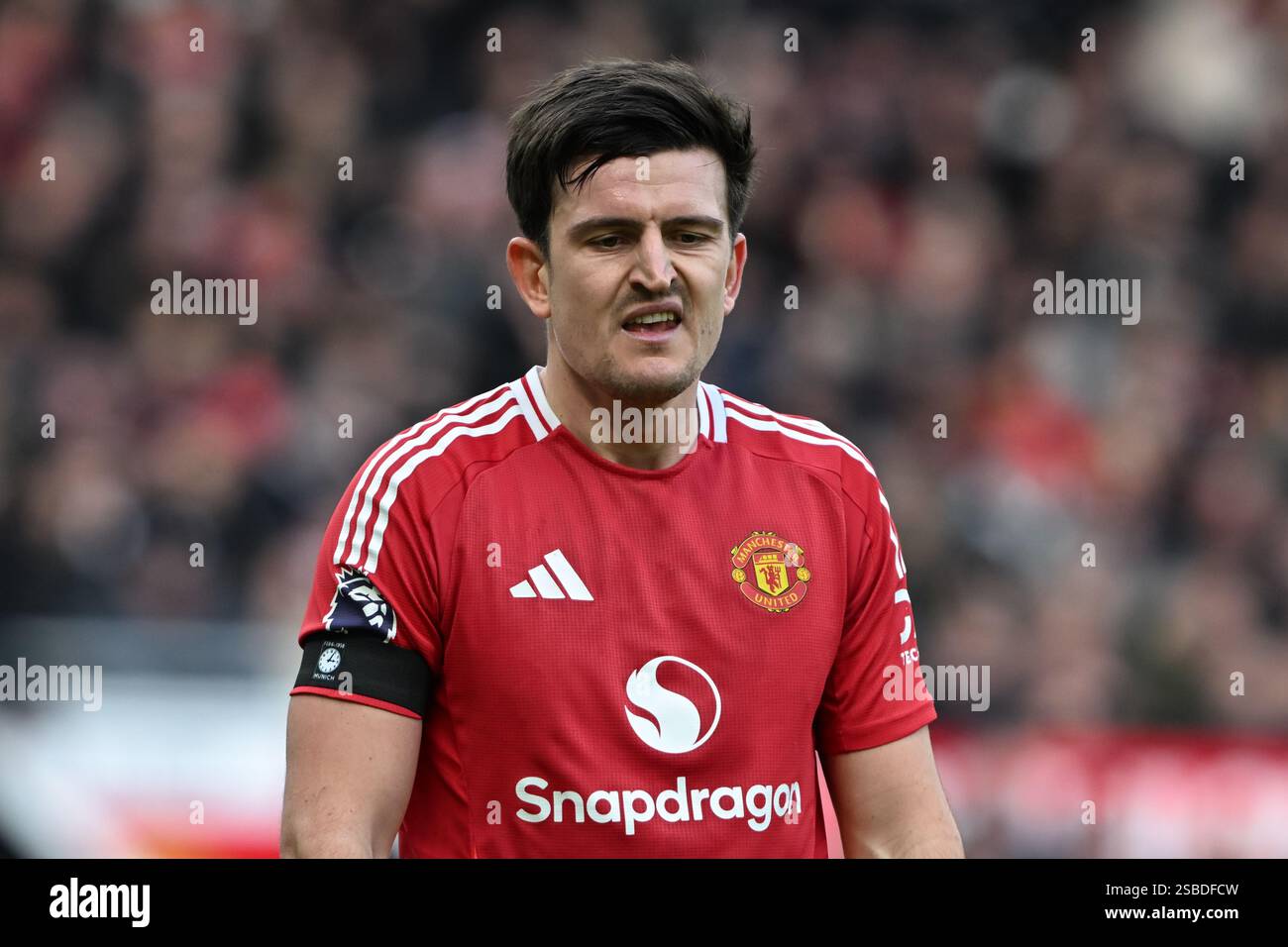 Manchester United defender Harry Maguire (5) reacts dejected during the ...