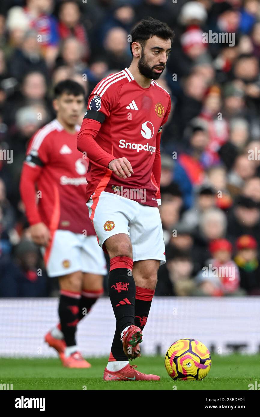 Manchester United midfielder Bruno Fernandes (8) during the Manchester ...