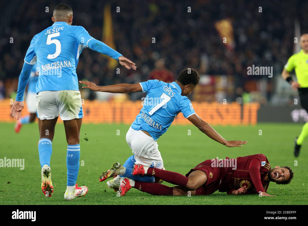 Rome, Italy. 02nd Feb, 2025. Rome, Italy 02.02.2025 : David Neres ...