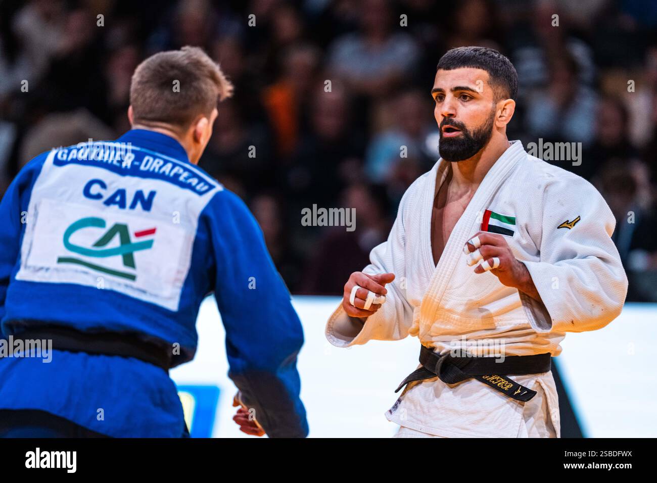 Francois GAUTHIER DRAPEAU (CAN) and Nugzari TATALASHVILI (UAE) final Men's -81Kg during the ...