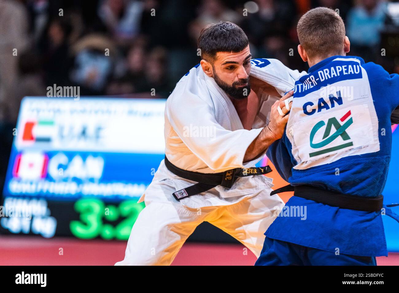 Francois GAUTHIER DRAPEAU (CAN) and Nugzari TATALASHVILI (UAE) final Men's -81Kg during the ...