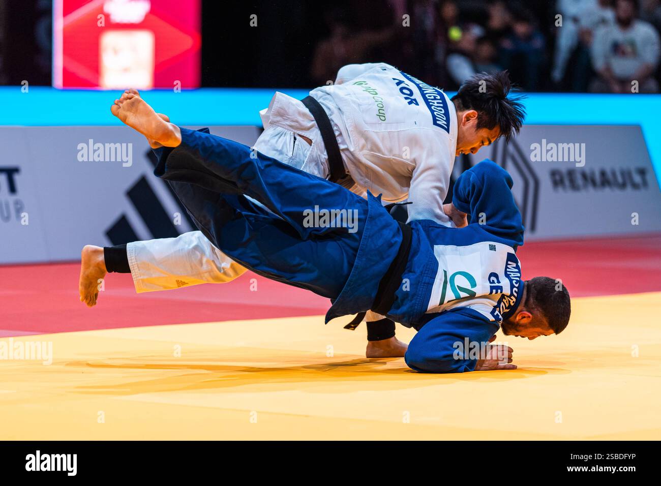 Jonghoon KIM (KOR) and Luka MAISURADZE (GEO) Final men's -90Kg during the Paris Grand Slam 2025 ...