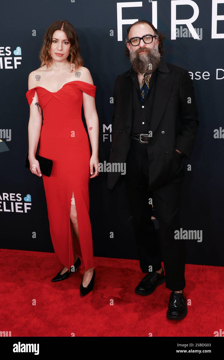 Los Angeles, USA. 02nd Feb, 2025. Rebeka Arce and Farbod Kokabi walking ...