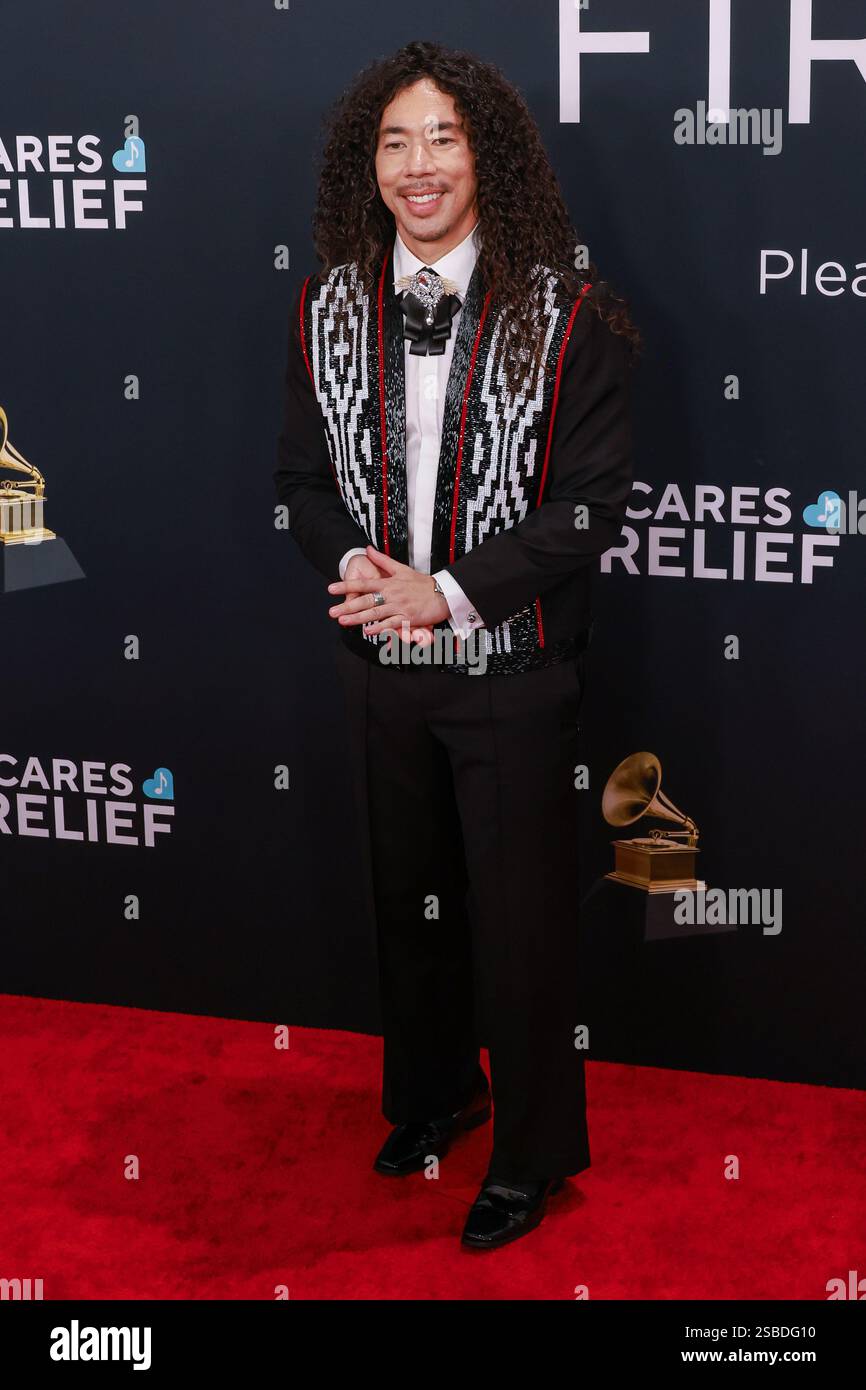 Los Angeles, USA. 02nd Feb, 2025. Cole Walliser walking on the red ...