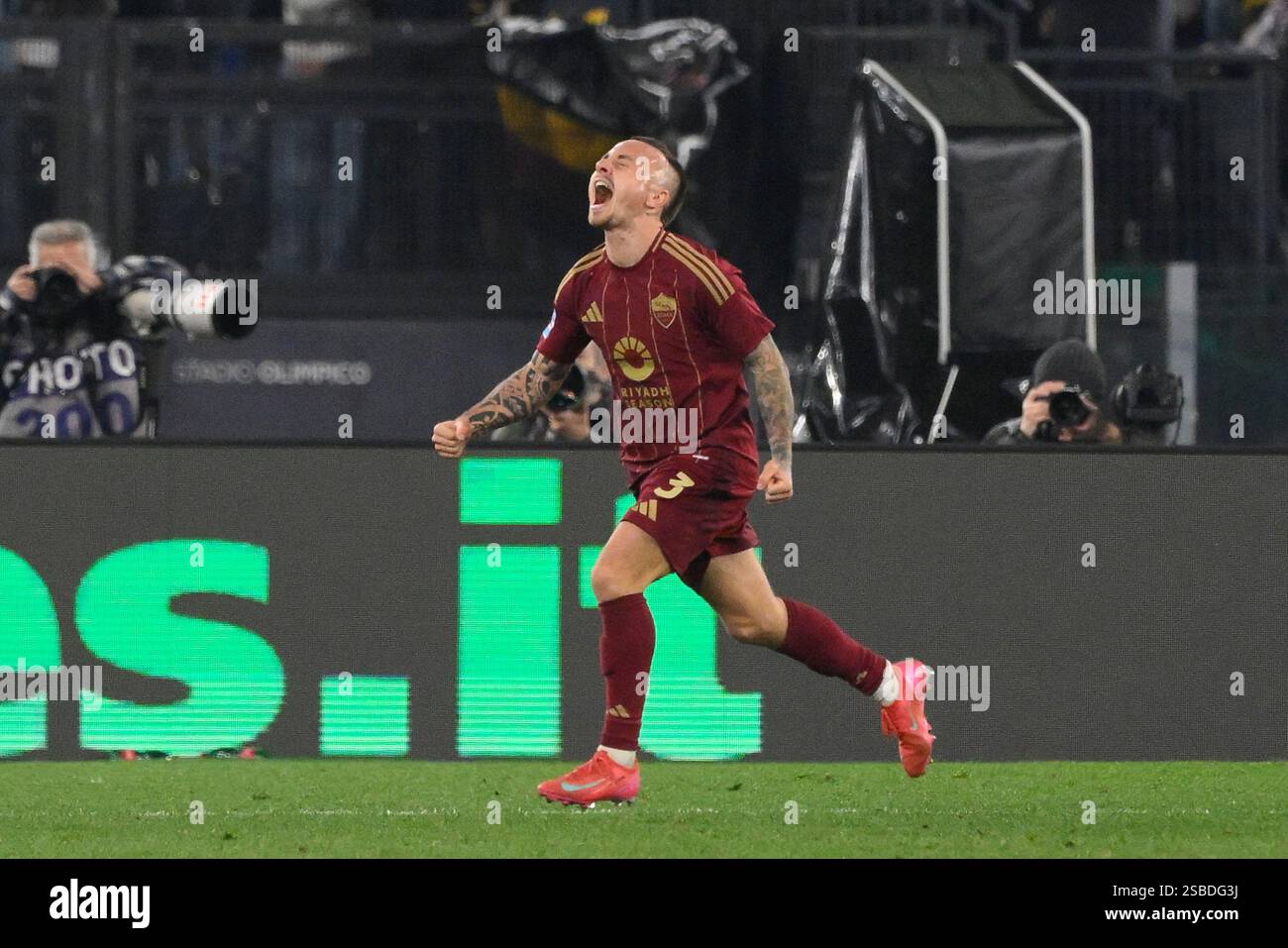 Roma's Angelino celebrates after scoring a goal during the Serie A ...