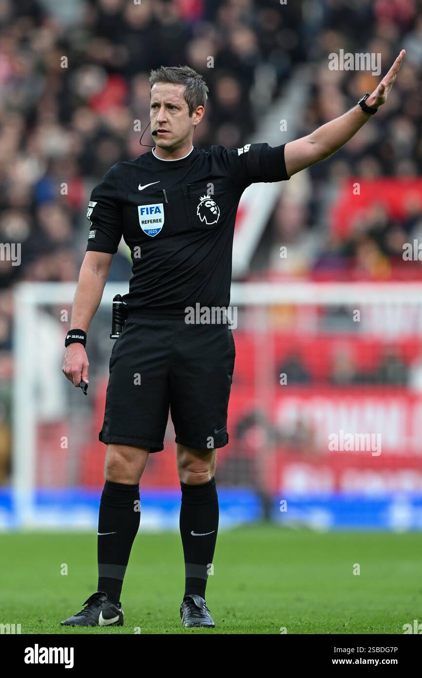 Referee John Brooks during the Manchester United FC v Crystal Palace FC ...
