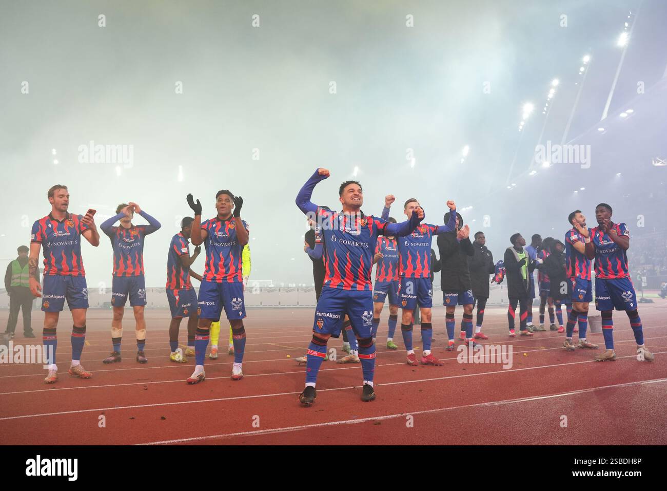 Zurich, Switzerland. 02nd Feb, 2025. Zurich, Switzerland, February 2nd 2025: FC Basel 1893 team ...