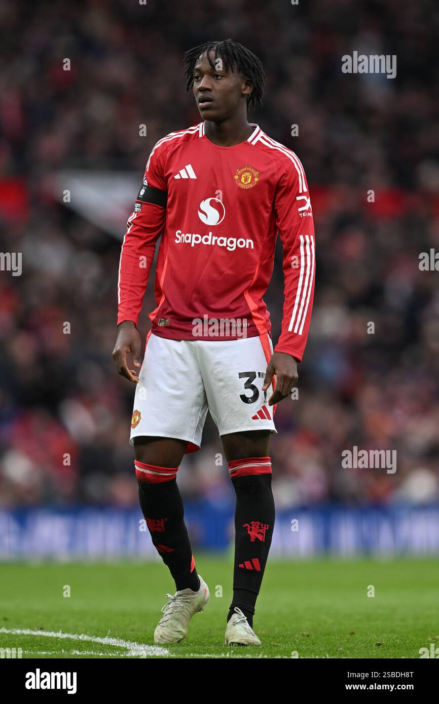Manchester United midfielder Kobbie Mainoo (37) during the Manchester ...
