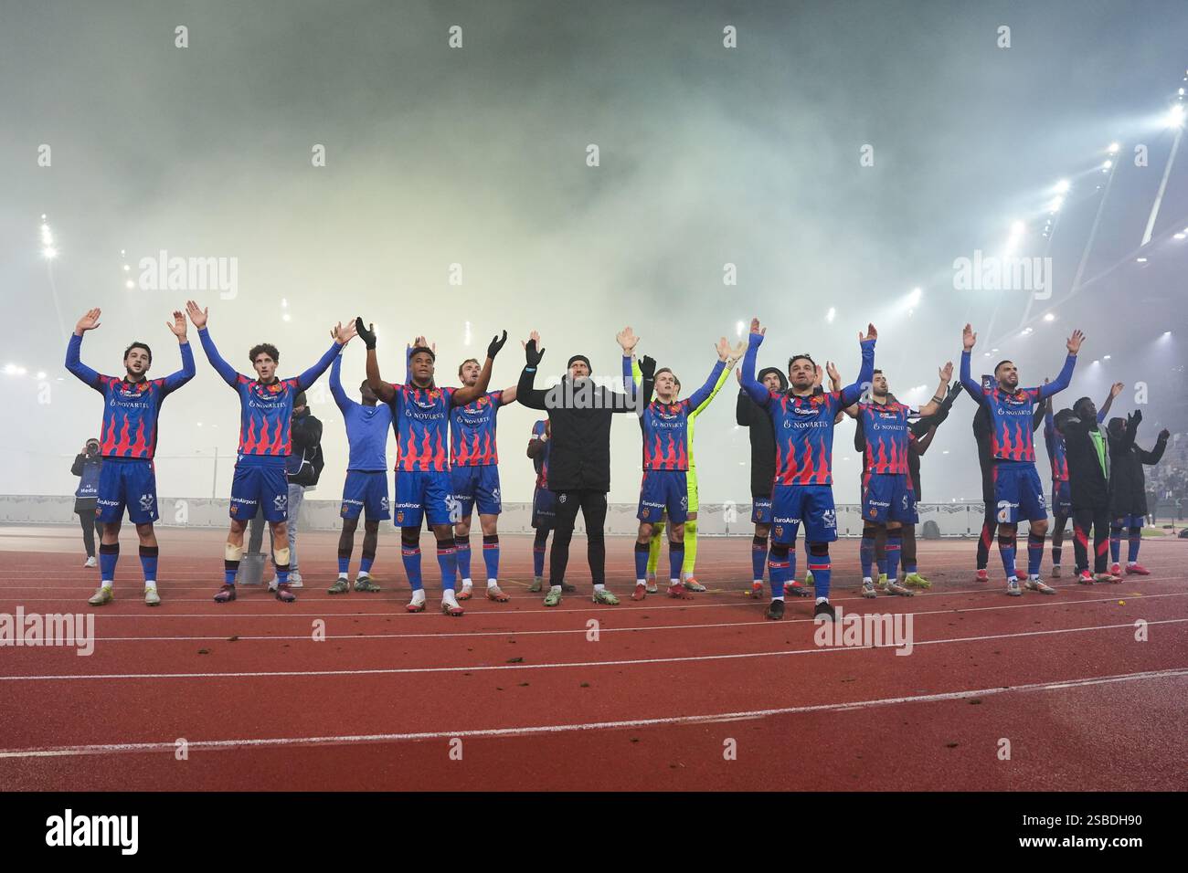 Zurich, Switzerland. 02nd Feb, 2025. Zurich, Switzerland, February 2nd 2025: FC Basel 1893 team ...