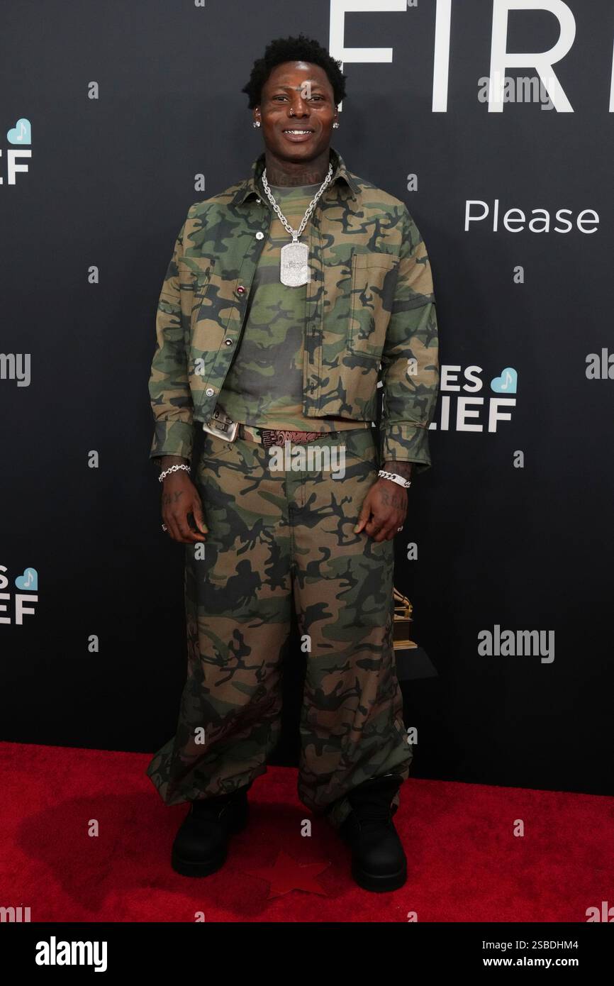 Asake arrives at the 67th annual Grammy Awards on Sunday, Feb. 2, 2025 ...