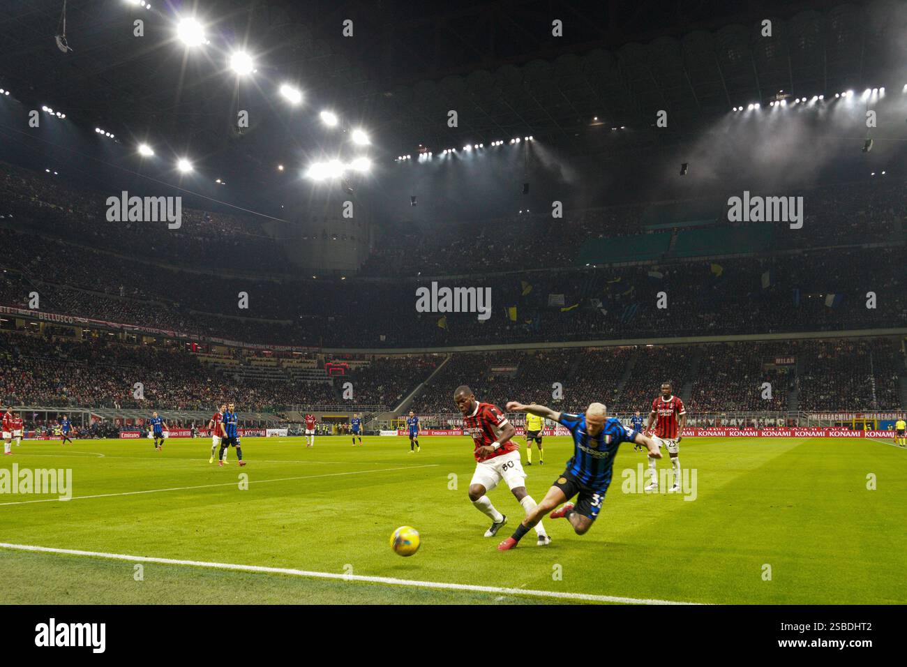 Milan, Italy. 2 Feb, 2025. Federico Dimarco, during AC Milan Vs FC ...