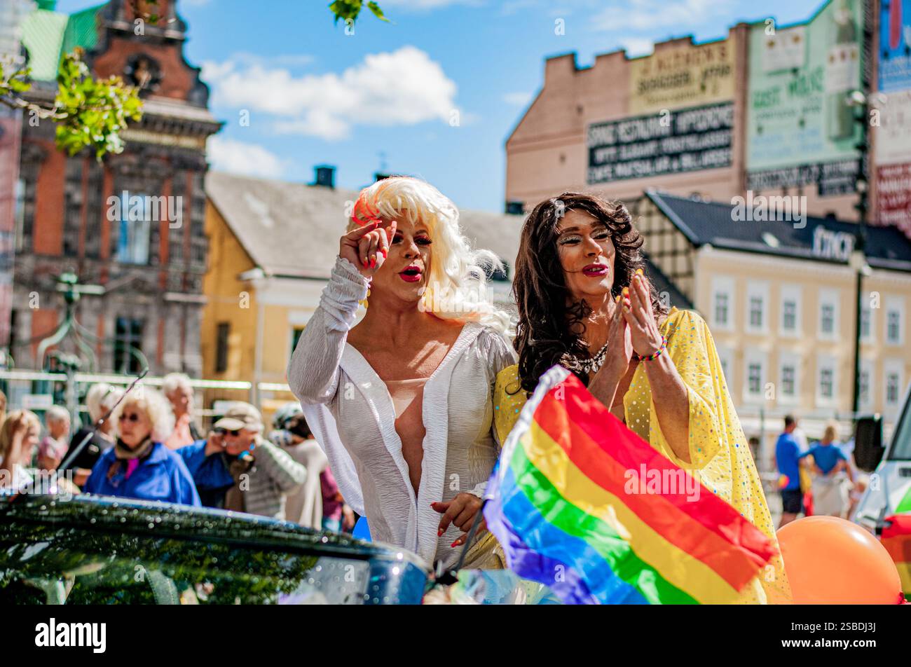 Trans women in pride parade Stock Photo - Alamy