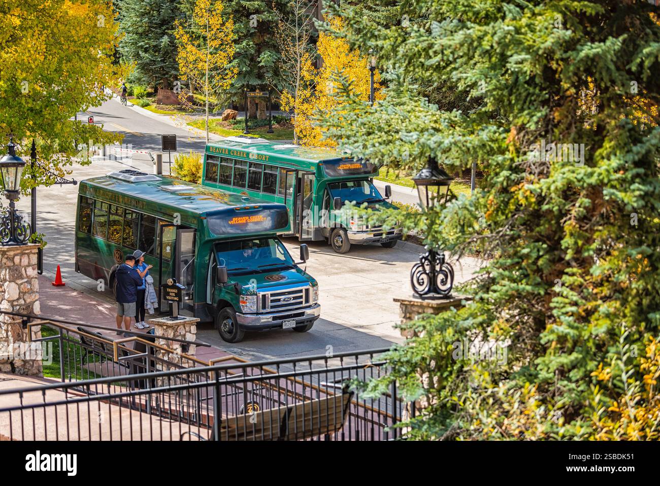 Beaver Creek, USA - October 8, 2022: Colorado ski resort town of Beaver ...