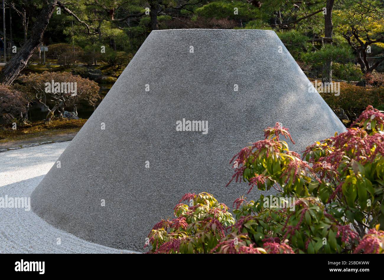 Conical cylinder shape Kogetsudai (Moon Viewing Sand Mound) looks like ...