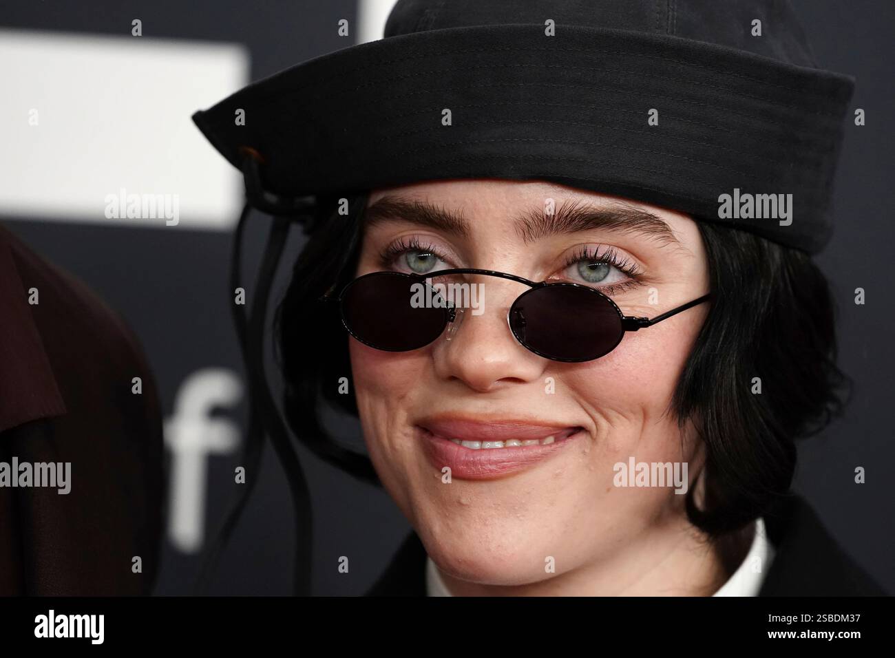 Billie Eilish arrives at the 67th annual Grammy Awards on Sunday, Feb. 2, 2025, in Los Angeles ...