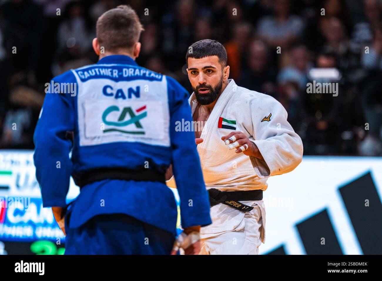 Francois GAUTHIER DRAPEAU (CAN) and Nugzari TATALASHVILI (UAE) final Menâ??s -81Kg during the ...