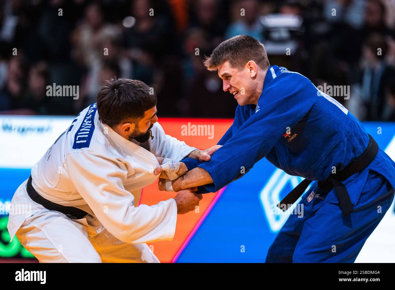 Francois GAUTHIER DRAPEAU (CAN) and Nugzari TATALASHVILI (UAE) final Menâ??s -81Kg during the ...