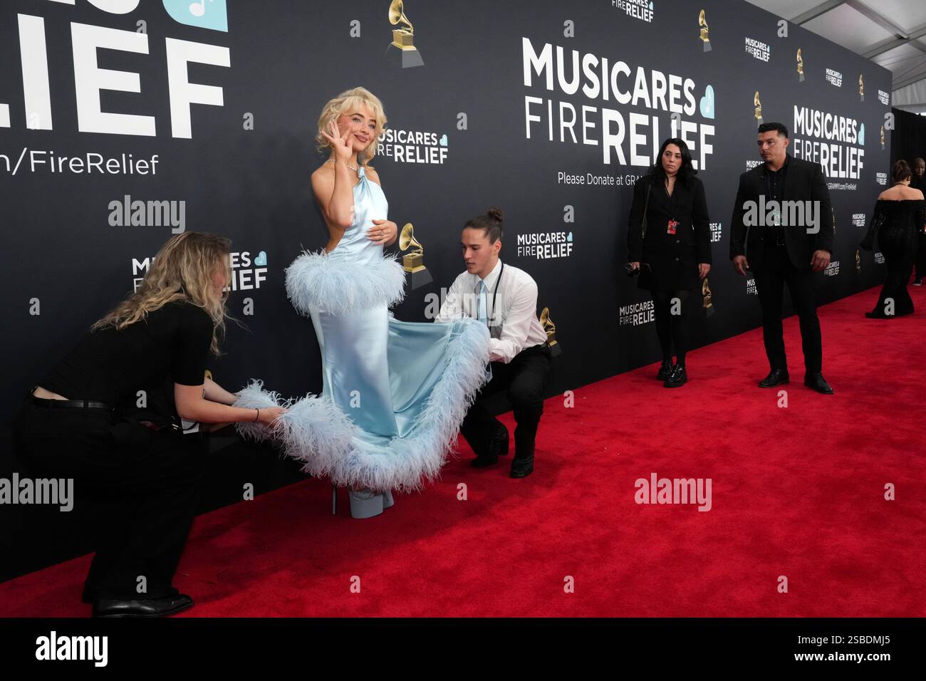 Sabrina Carpenter arrives at the 67th annual Grammy Awards on Sunday ...