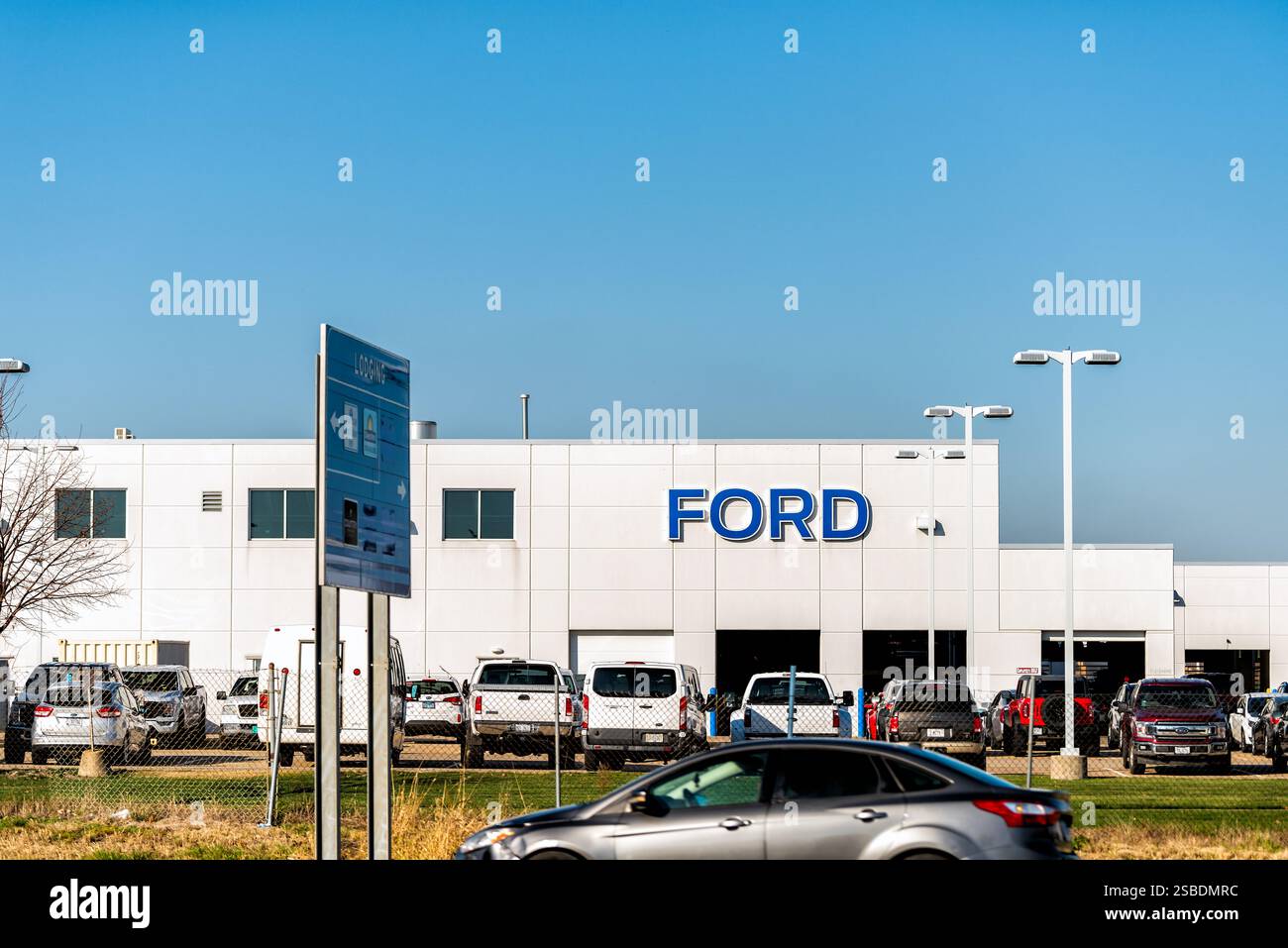 Champaign, USA - November 2, 2022: Ford dealership in Illinois city ...