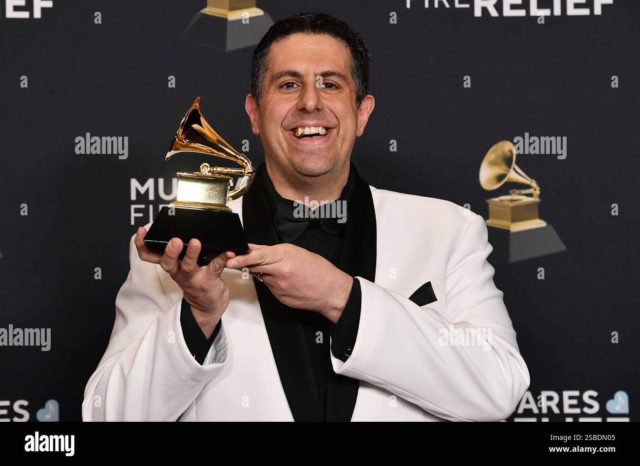 Ricky Riccardi, winner of the best album notes for "Centennial", poses ...