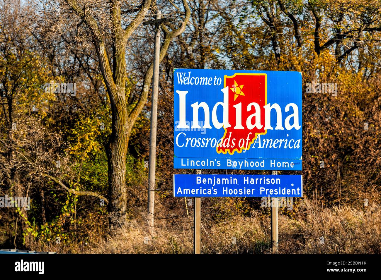Covington, USA - November 2, 2022: Interstate 74 highway road east ...