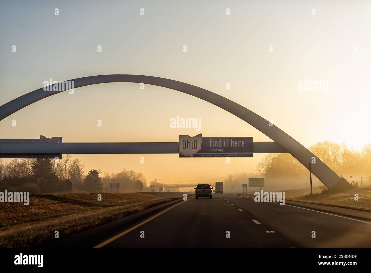 Cedar Springs, USA - November 3, 2022: Sunrise in Midwest Ohio sign on ...