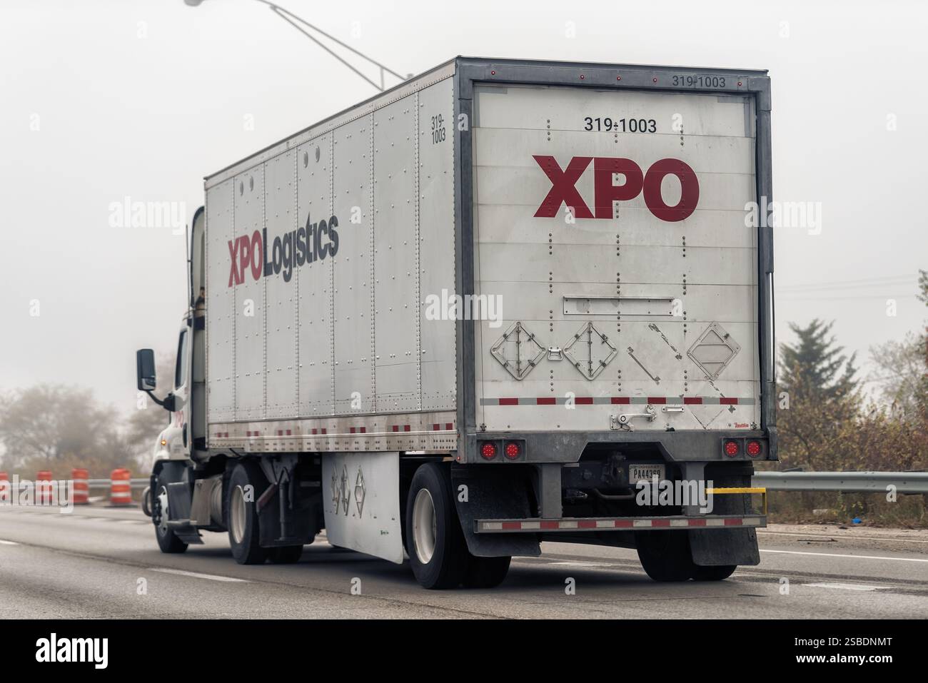 Columbus, USA - November 3, 2022: XPO xpologistics truck refrigerated ...