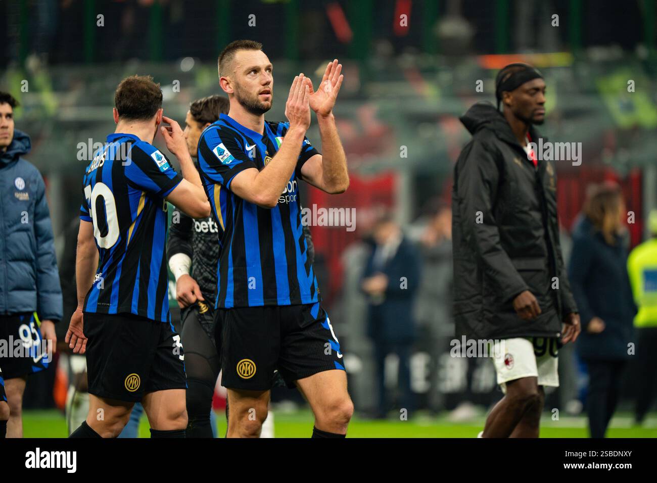 Stefan de Vrij (FC Inter) claps his hands during the Italian ...