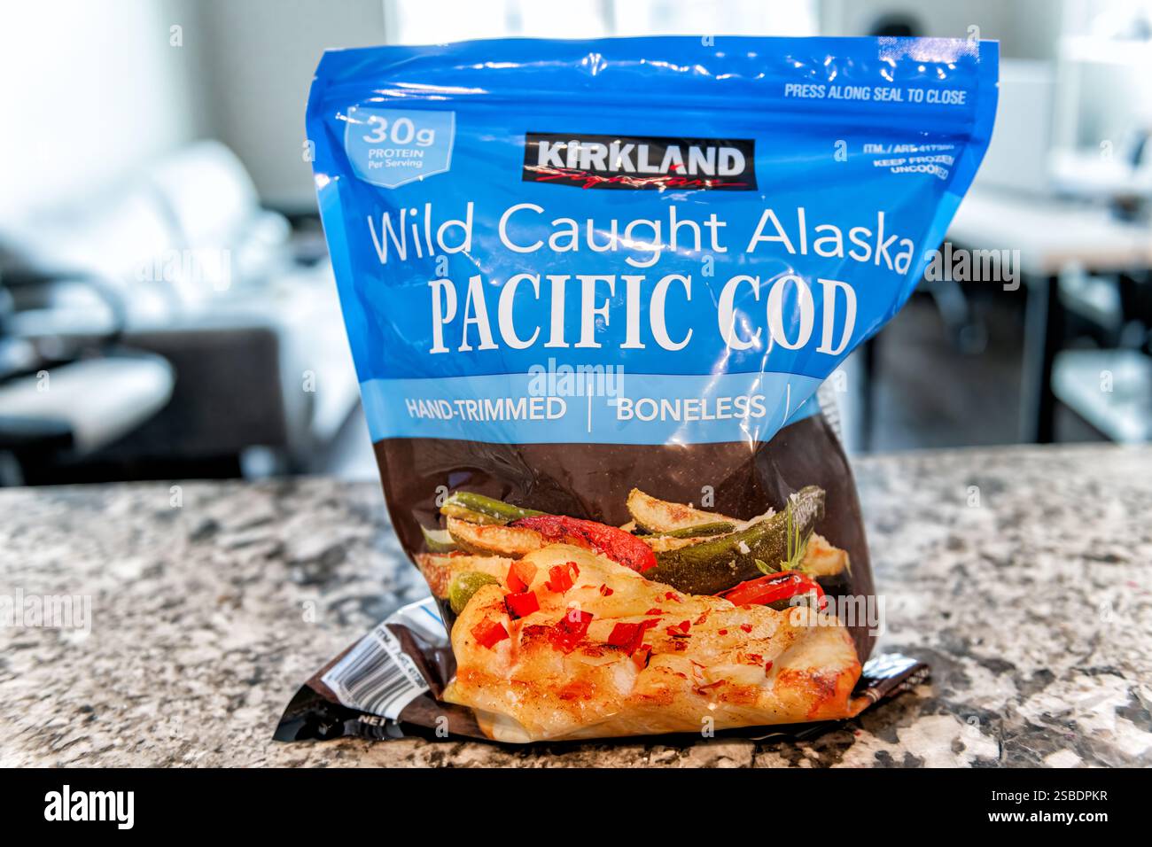 Avon, USA - November 28, 2022: Costco Kirkland brand of raw frozen ...