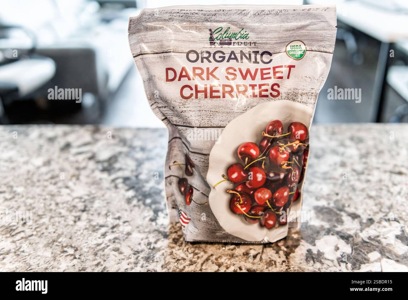 Avon, USA - November 28, 2022: Organic cherries package of frozen ...