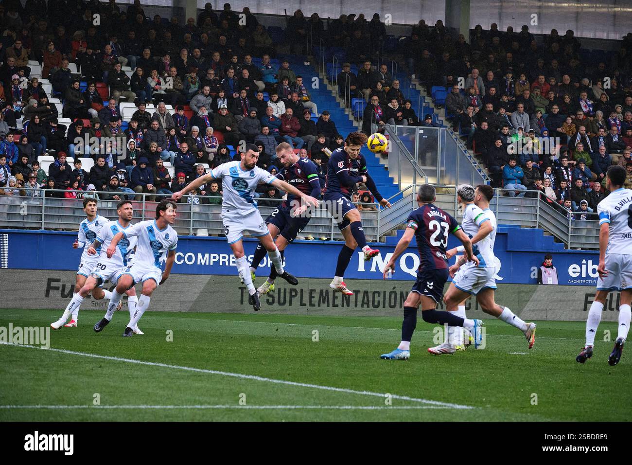 Eibar, Gipuzkoa, Spain - 2th February 2025: Jorge Pascual (R) winning ...