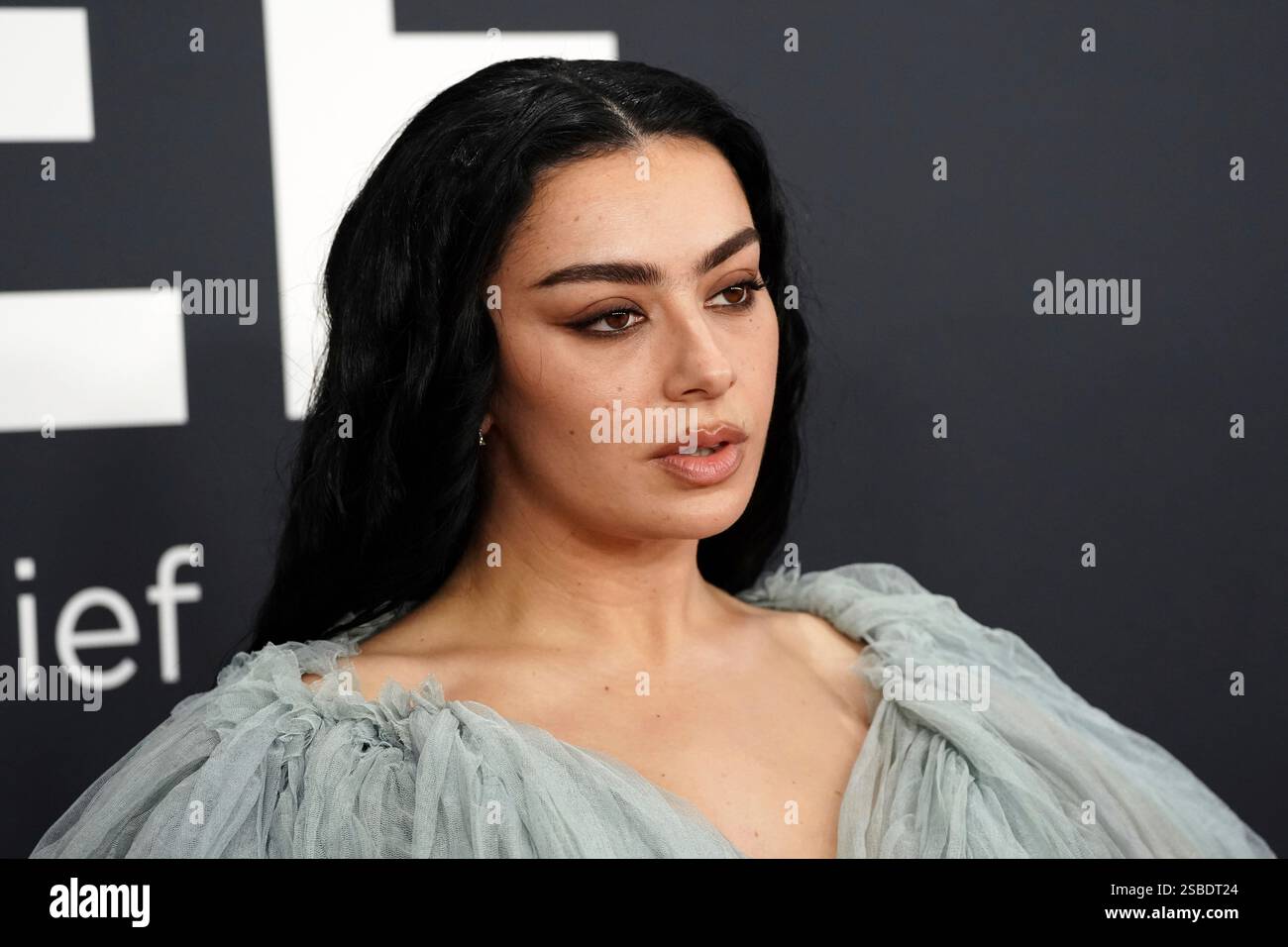 Charlie XCX arrives at the 67th annual Grammy Awards on Sunday, Feb. 2, 2025, in Los Angeles ...