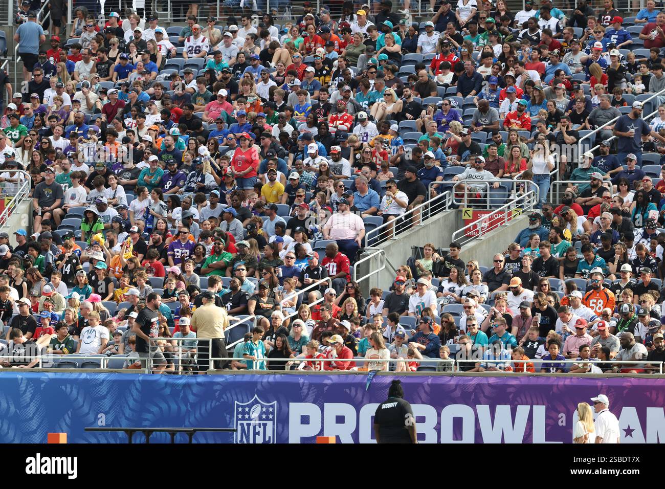 Fans watch the action from the stands during the NFL Pro Bowl Game on ...
