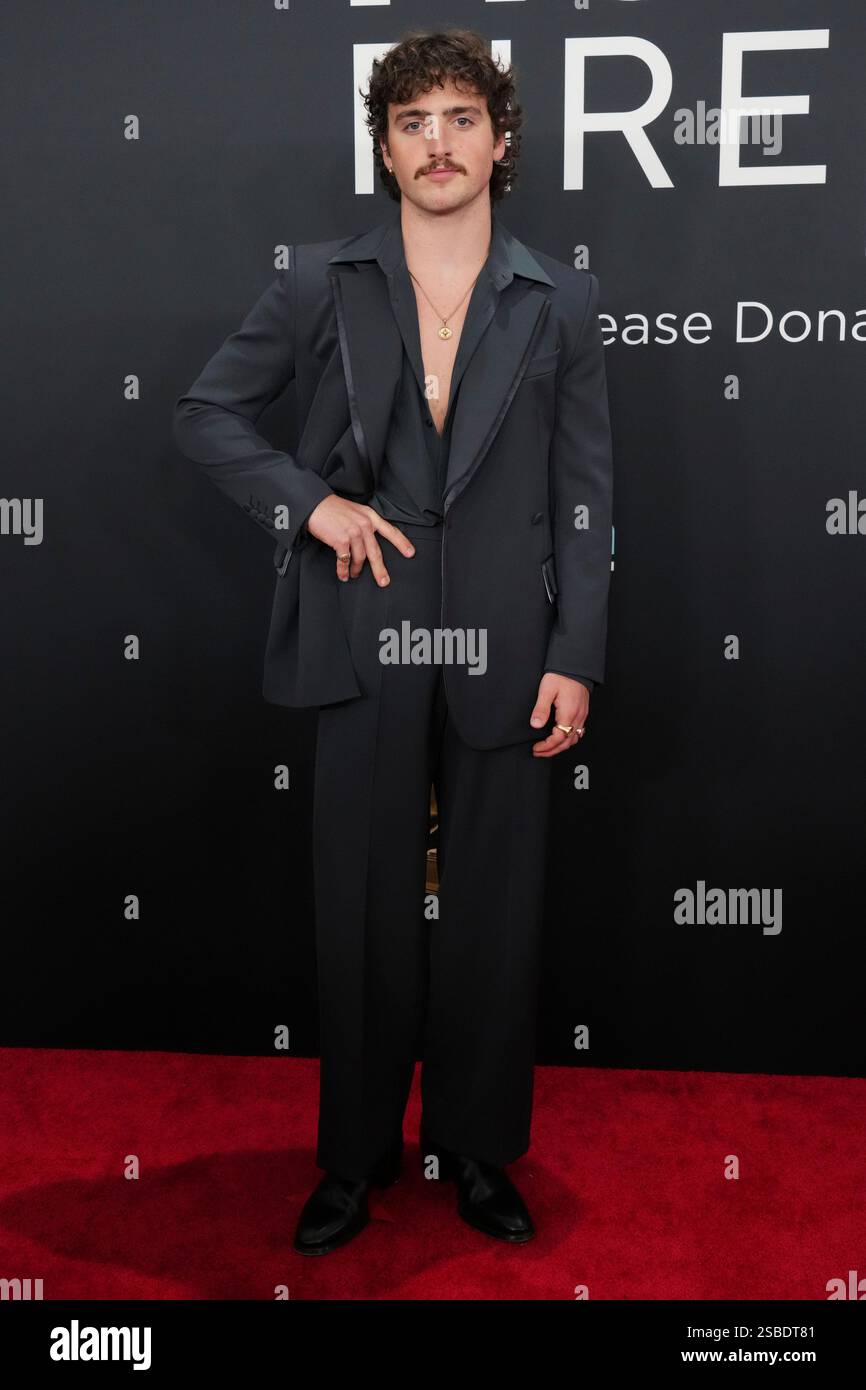 Benson Boone arrives at the 67th annual Grammy Awards on Sunday, Feb. 2 ...