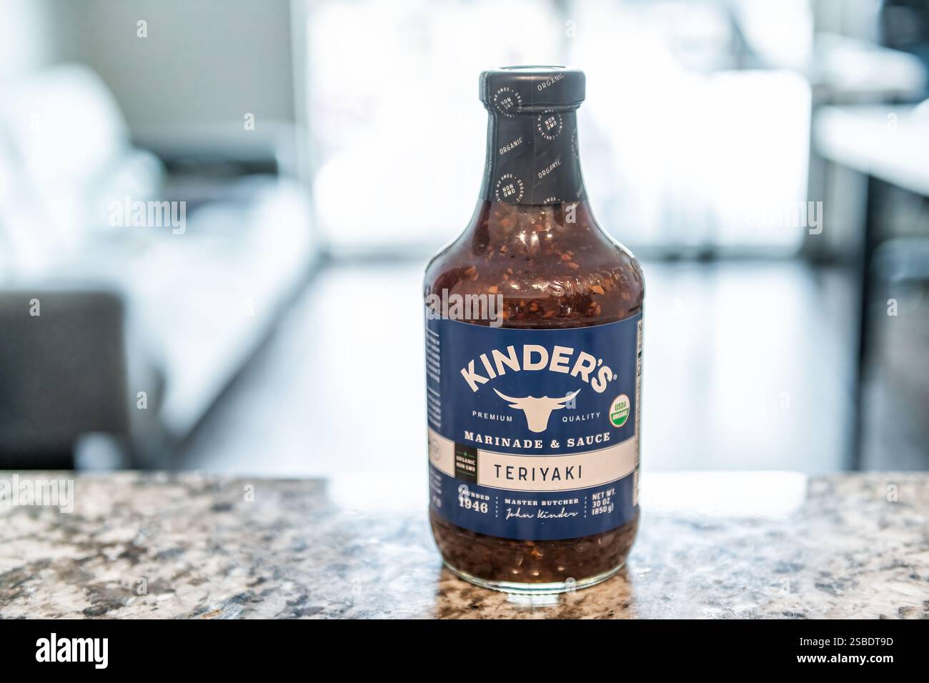 Avon, USA - November 28, 2022: Packaged food store Kinder's brand of ...