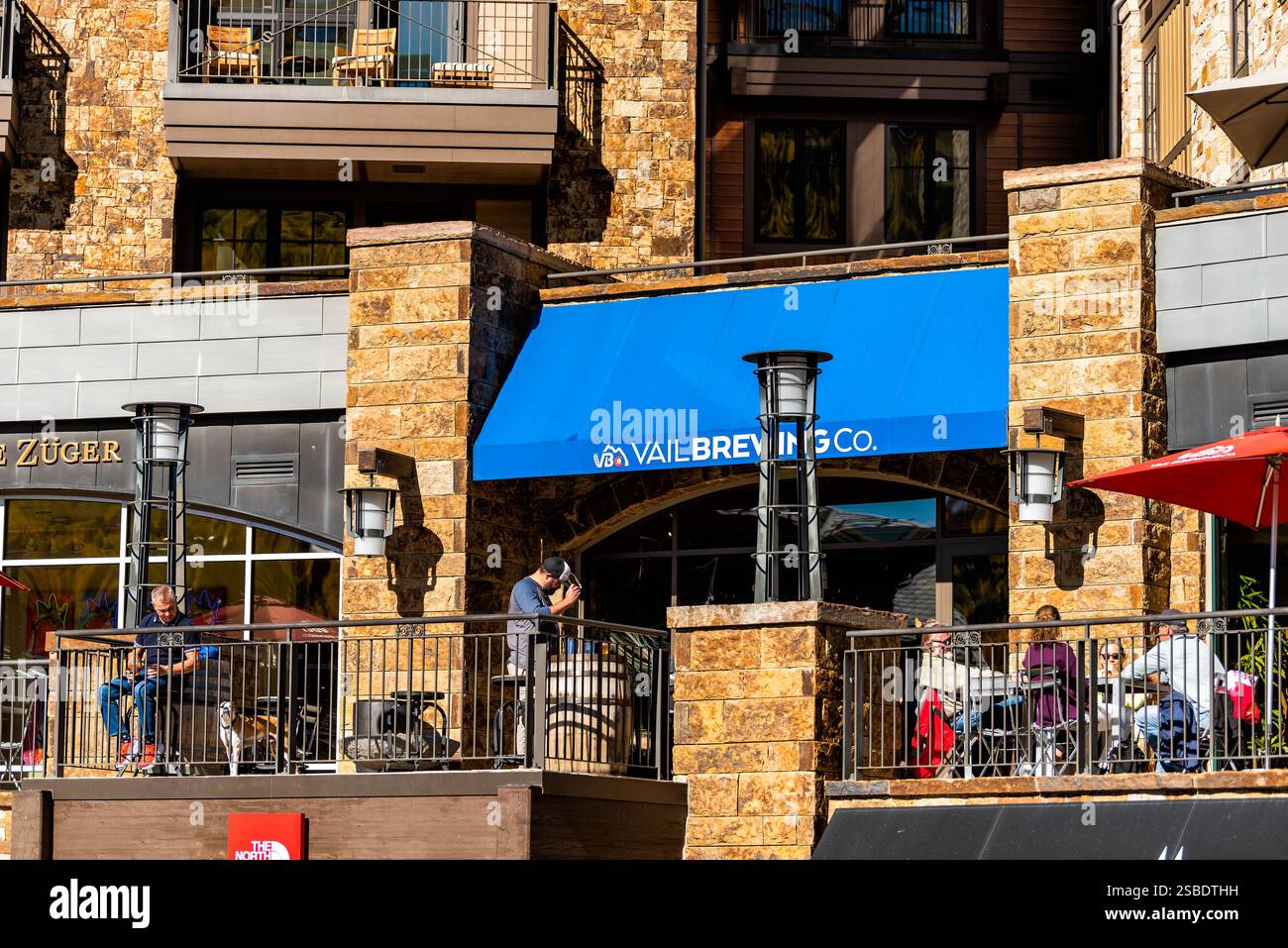 Vail, USA - October 6, 2022: Vail Colorado ski resort town people ...