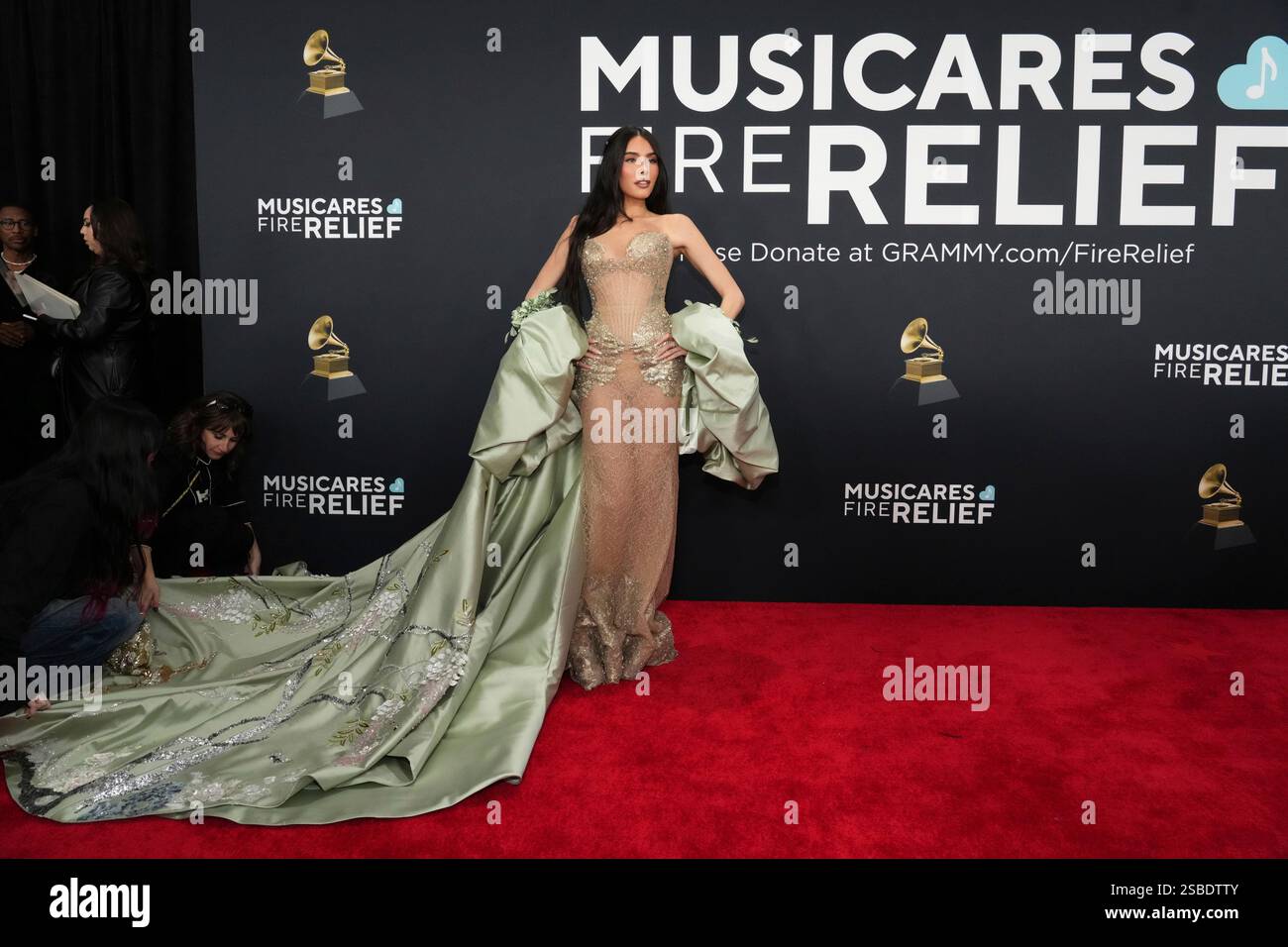 Madison Beer arrives at the 67th annual Grammy Awards on Sunday, Feb. 2 ...