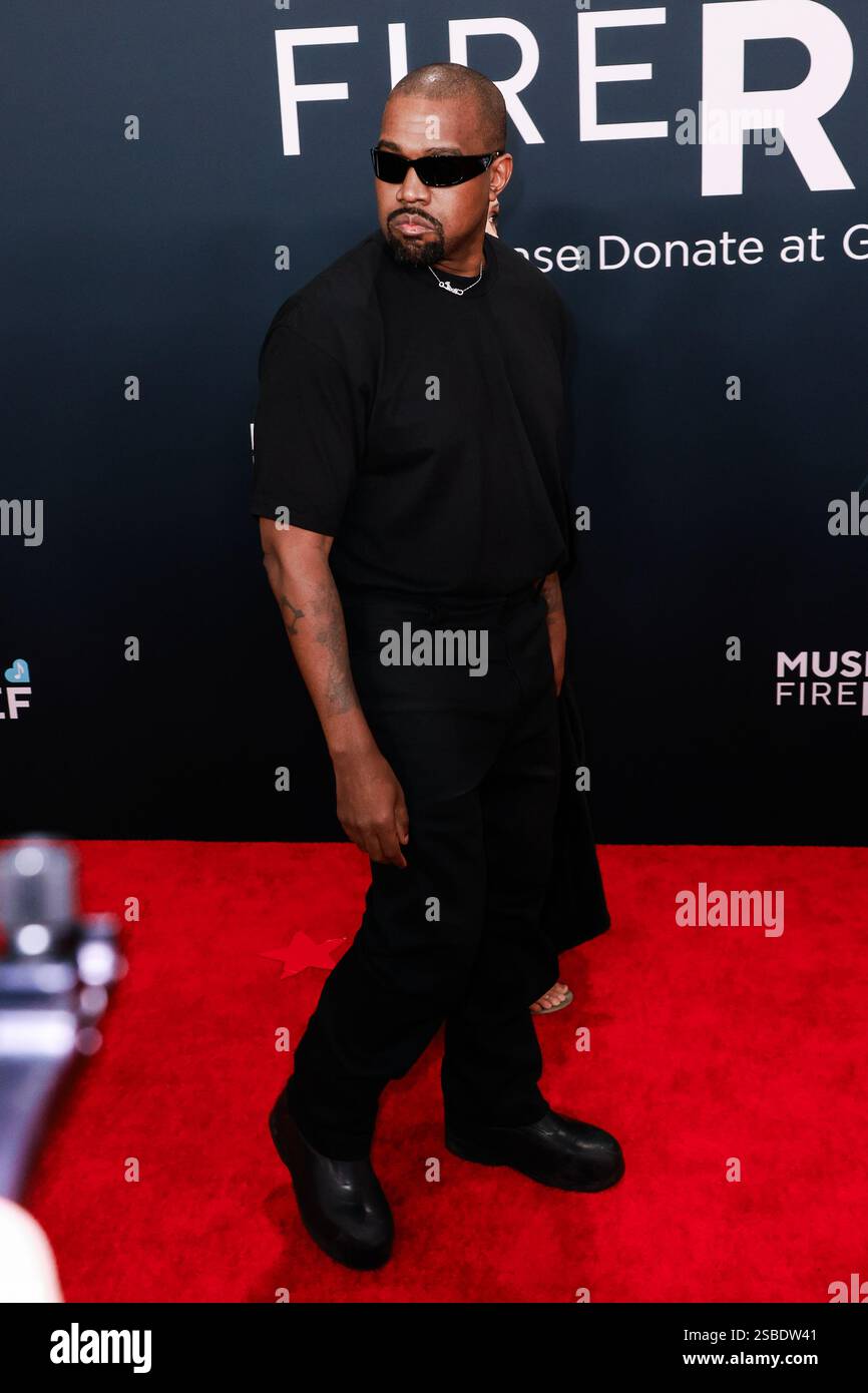 Los Angeles, USA. 02nd Feb, 2025. Kanye West walking on the red carpet ...