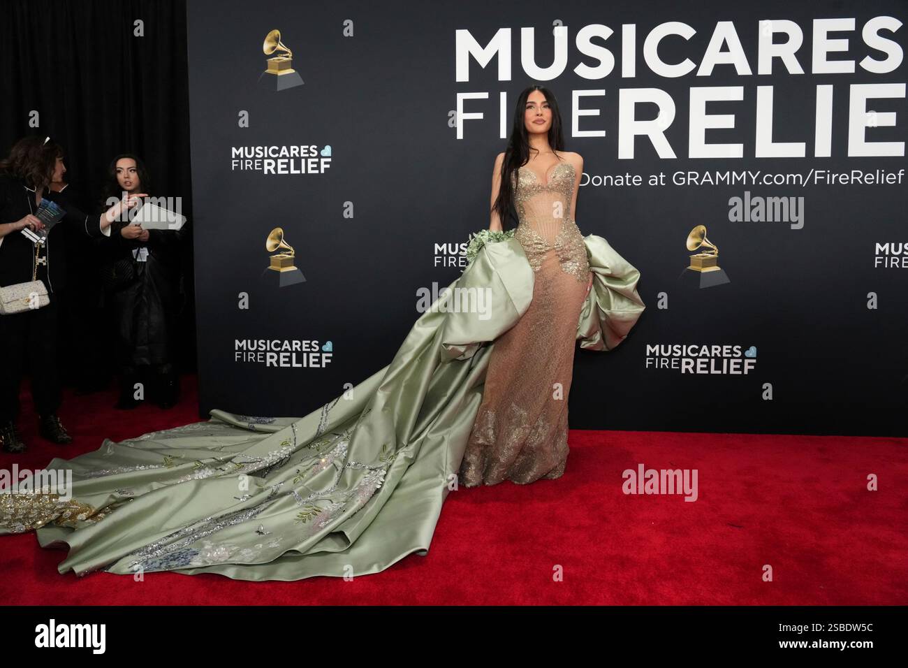Madison Beer arrives at the 67th annual Grammy Awards on Sunday, Feb. 2 ...